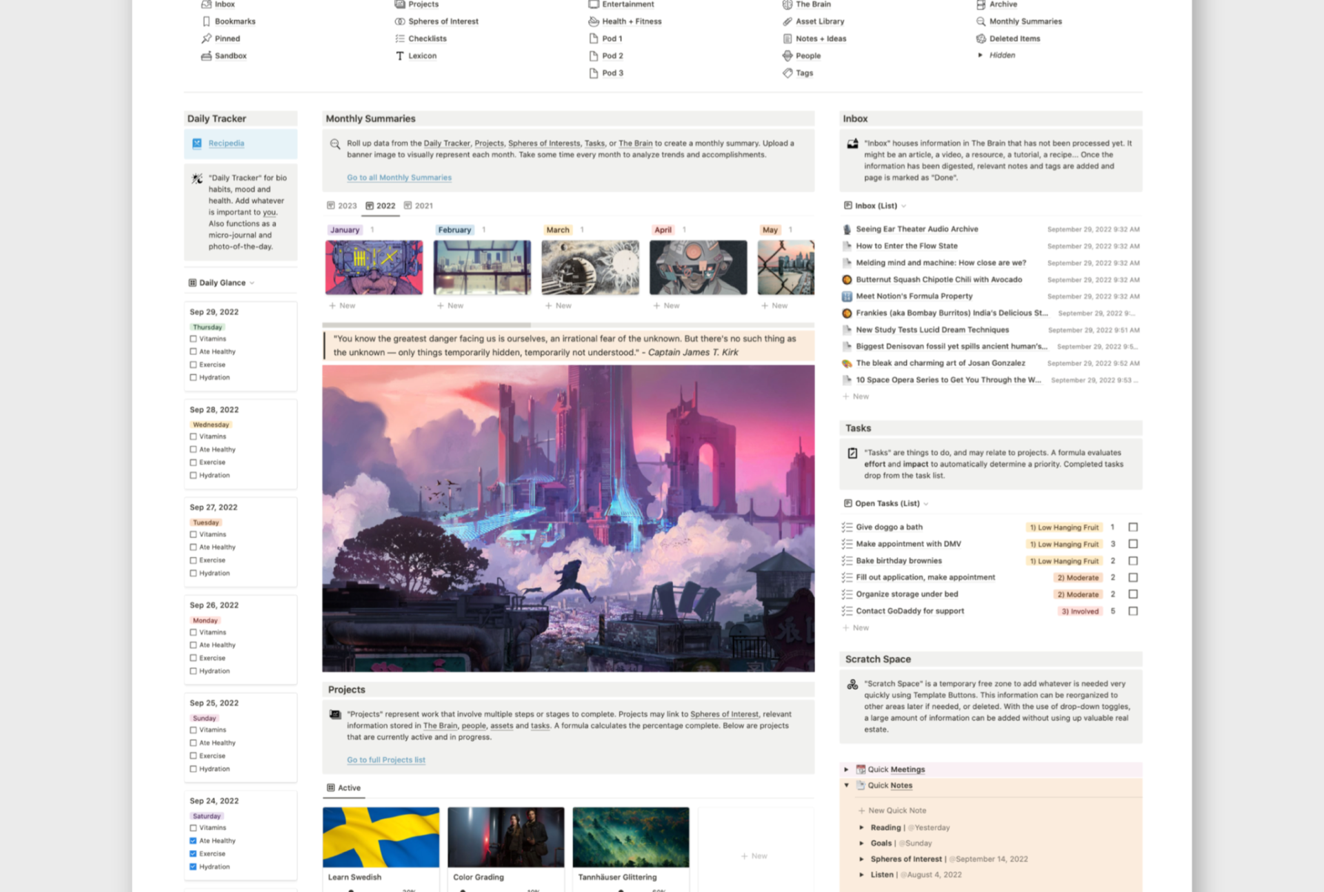 Habitat - Life Management System & Dashboard - Notion Things