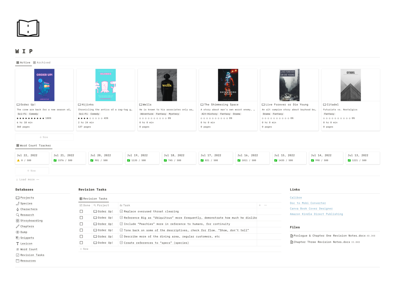 How I Use Notion for Novel Writing - Notion Things